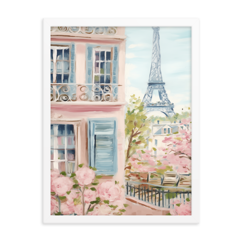 Pink Paris Poster | IRIS SAN MARTIN